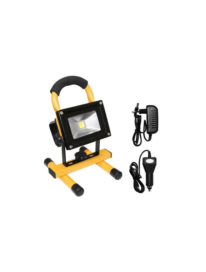 LED PROJECTOR PORTABLE RECHARGEABLE 12V-230V LIGHT 4000K | HomeMart